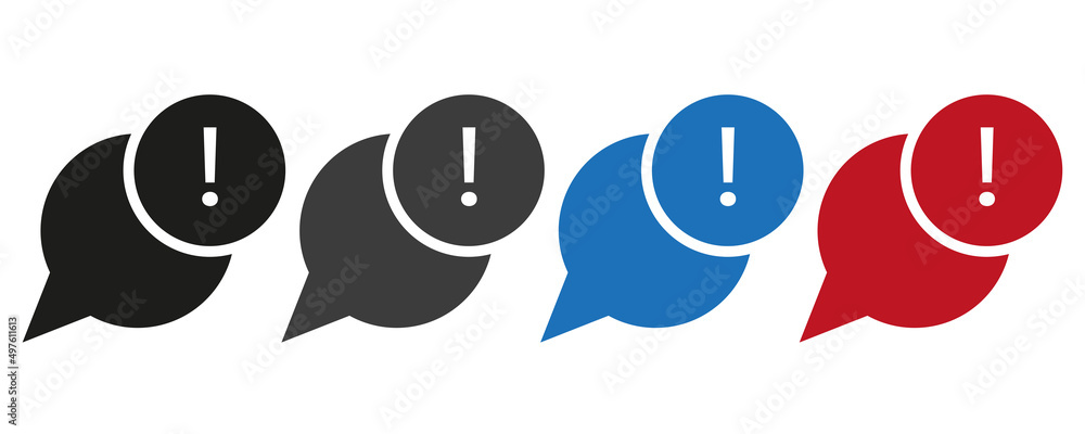 Exclamation mark. An important round mark. Round danger warning symbol ...