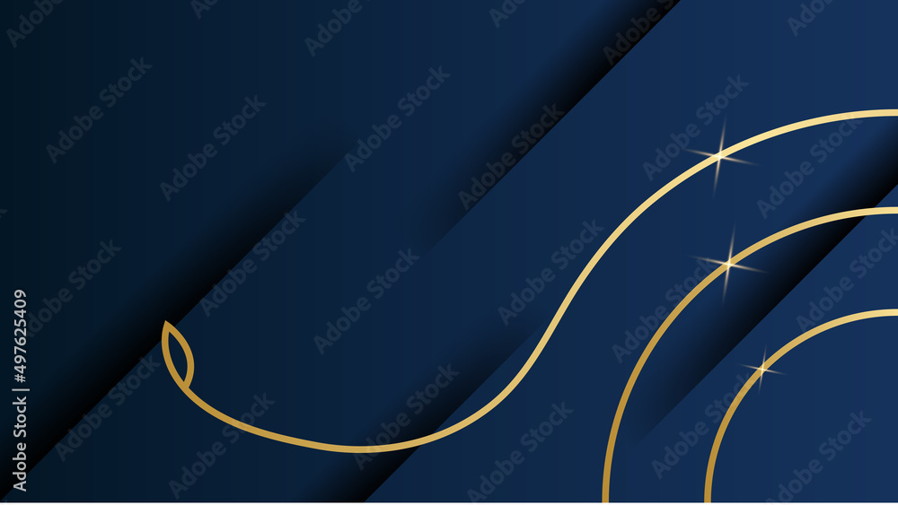 Abstract blue and gold background with gold threads Stock Vector ...