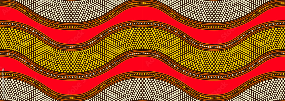 curve and circle point seamless pattern, africa textile art, fashion ...