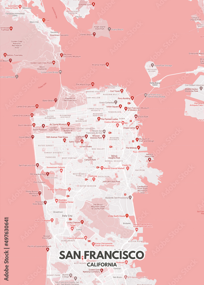map of san francisco area california