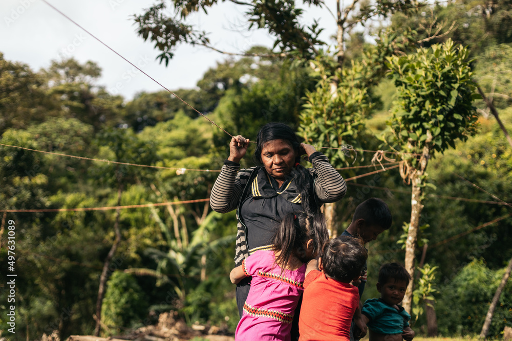 Native family from Panama Stock Photo | Adobe Stock