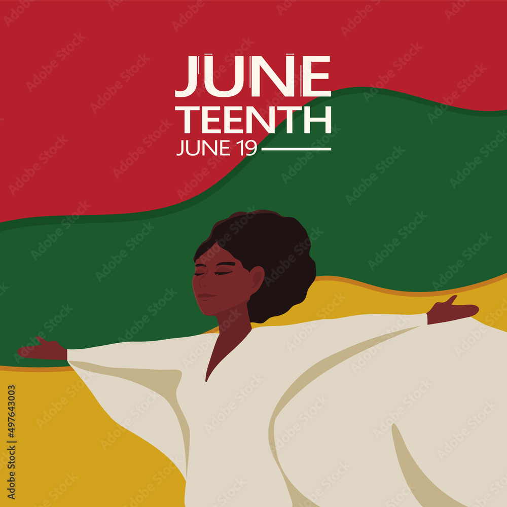 juneteenth celebration card Stock Vector | Adobe Stock