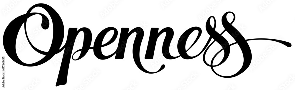 Openness - custom calligraphy text Stock Vector | Adobe Stock