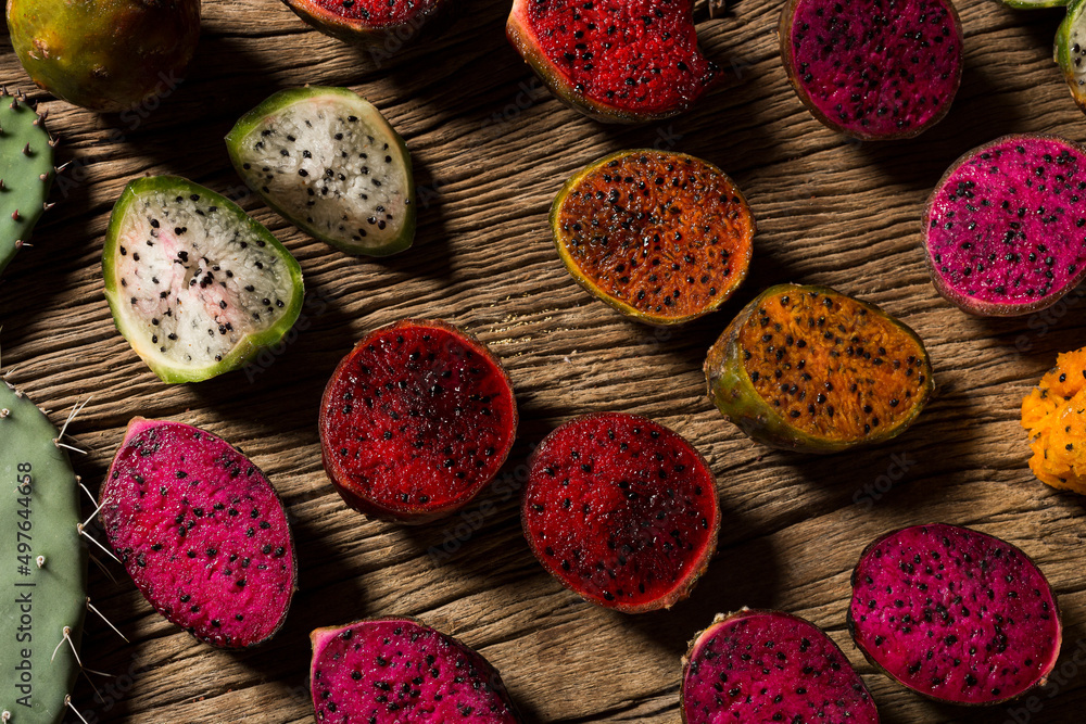 Mexican colored prickly pears Stock Photo | Adobe Stock
