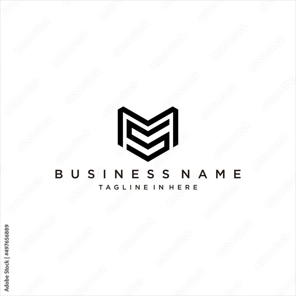 simple MS logo design.monogram SM letter vector logotype Stock Vector ...