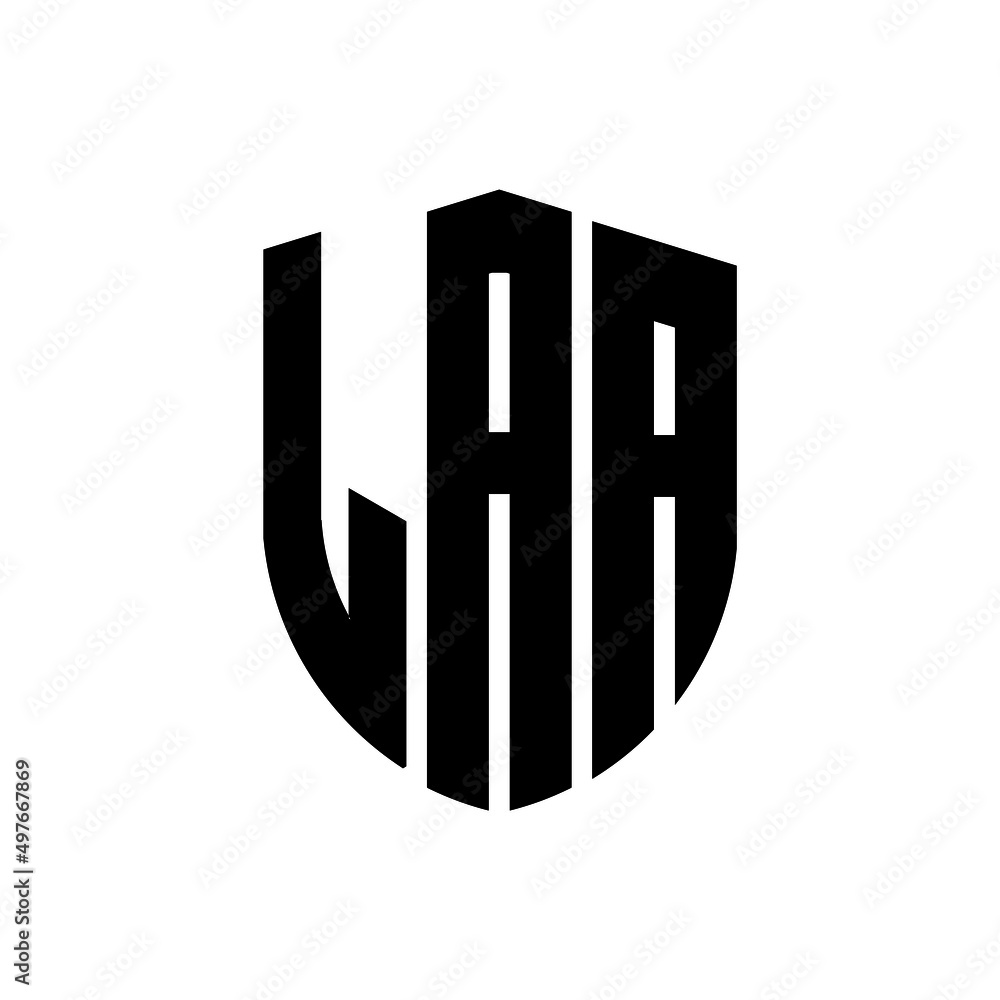 LAA letter logo design. LAA modern letter logo with black background ...