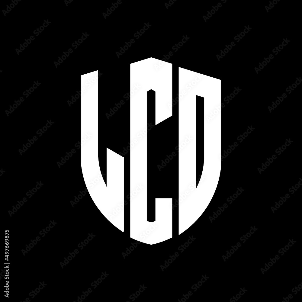 LCO letter logo design. LCO modern letter logo with black background ...