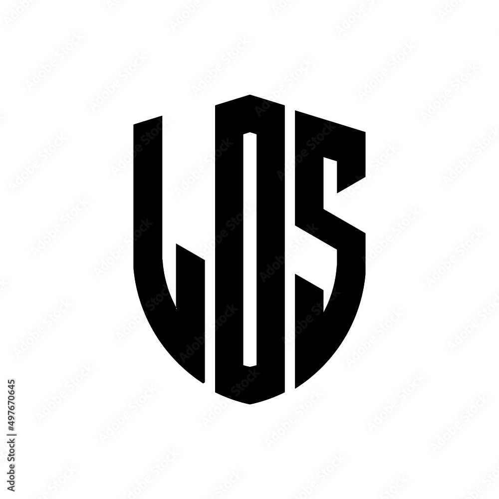 Vecteur Stock LDS letter logo design. LDS modern letter logo with black ...