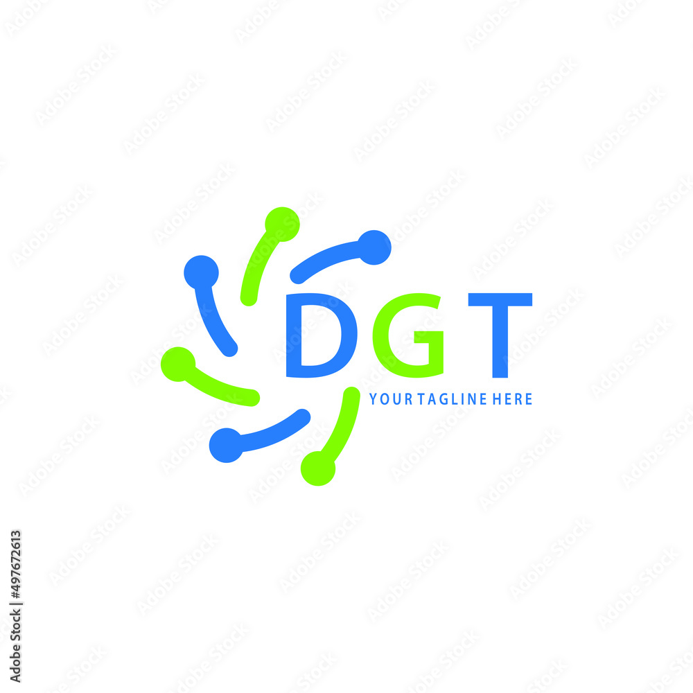 DGT logo design initial creative letter on white background. DGT vector ...