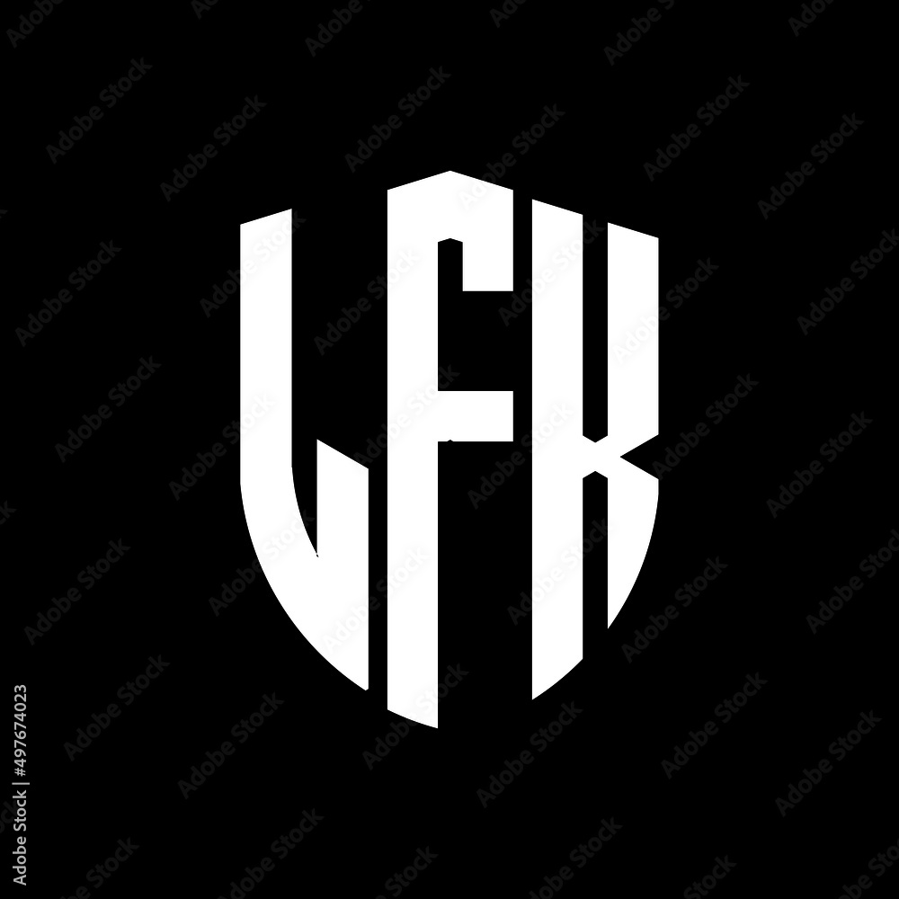 LFK letter logo design. LFK modern letter logo with black background ...