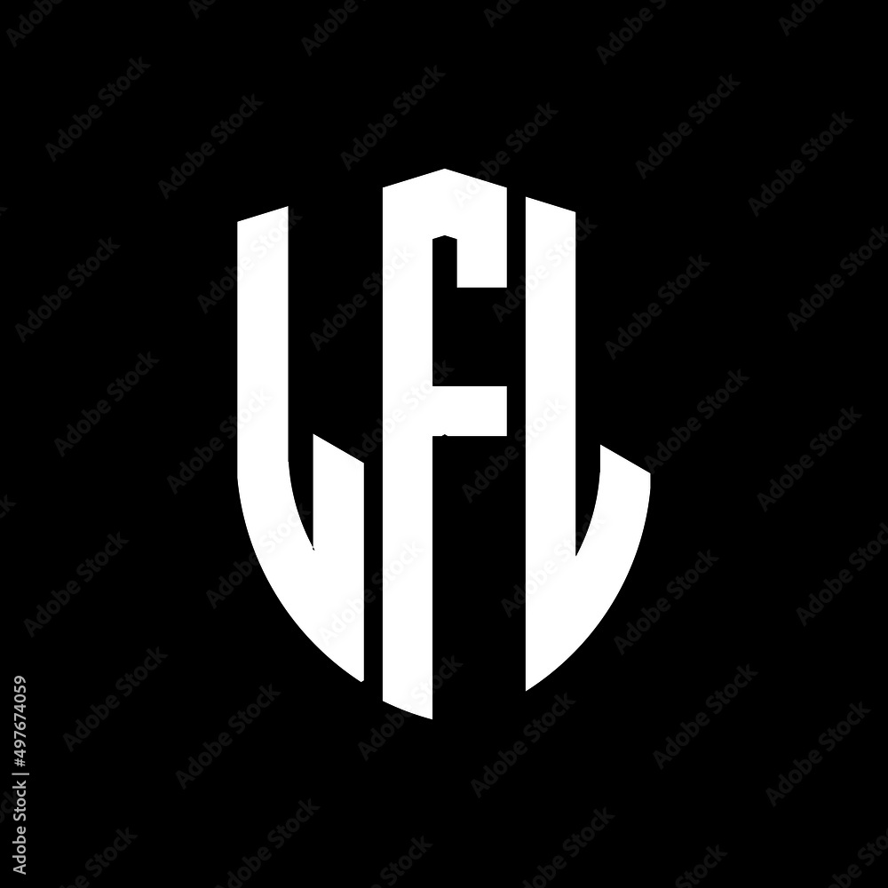 LFL letter logo design. LFL modern letter logo with black background ...