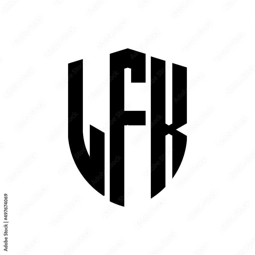 Vecteur Stock LFK letter logo design. LFK modern letter logo with black ...