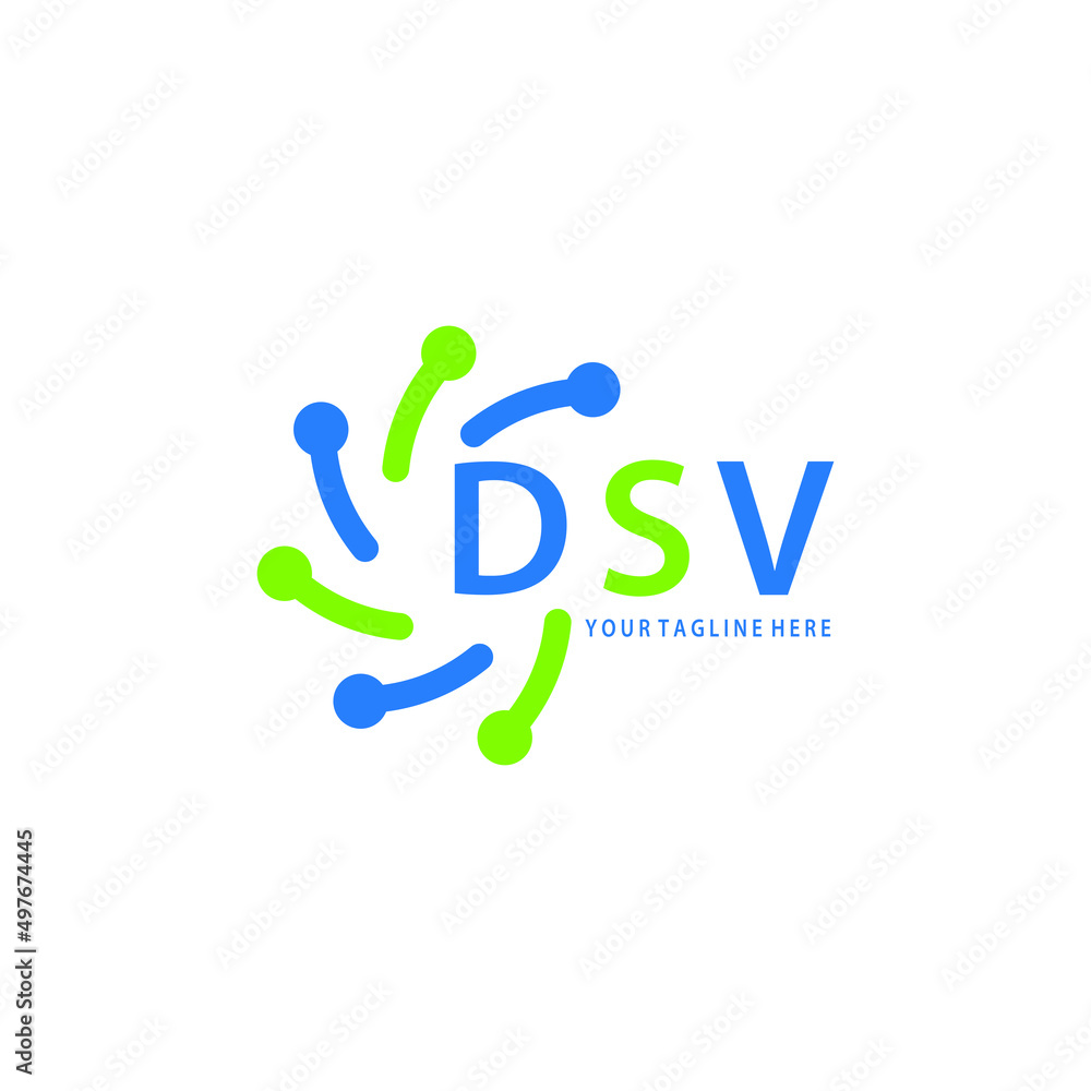 DSV logo design initial creative letter on white background. DSV vector ...