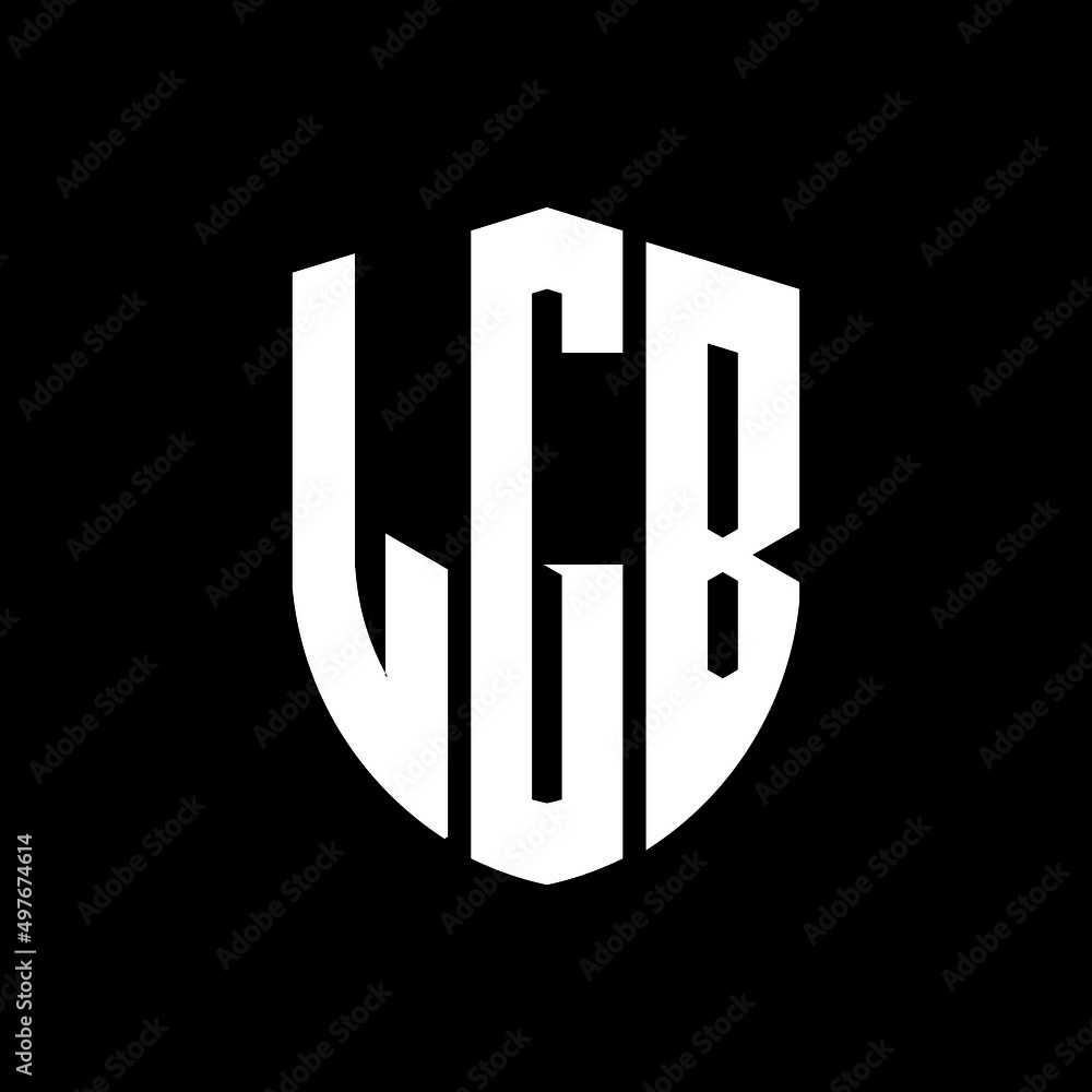 LGB letter logo design. LGB modern letter logo with black background ...