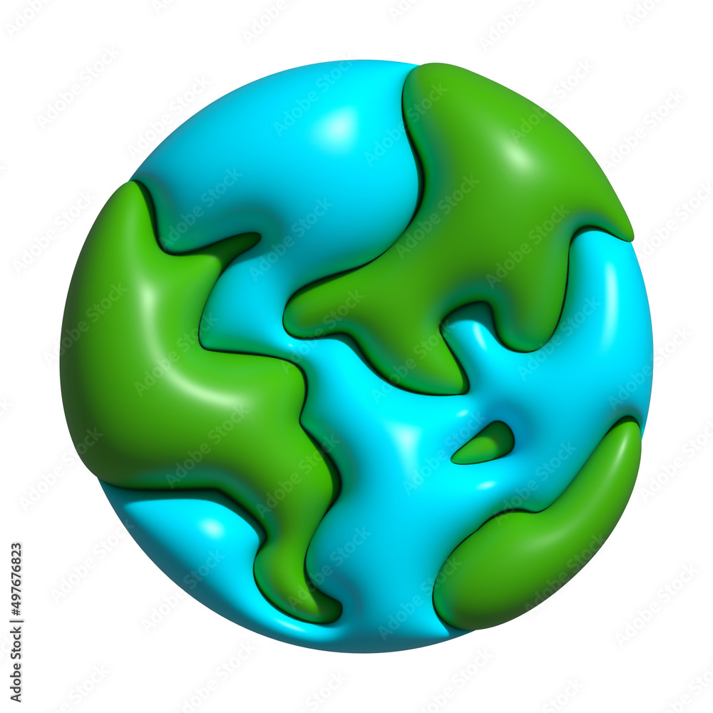 3D earth icon, world buttons, globe symbol for emoji Stock Illustration ...