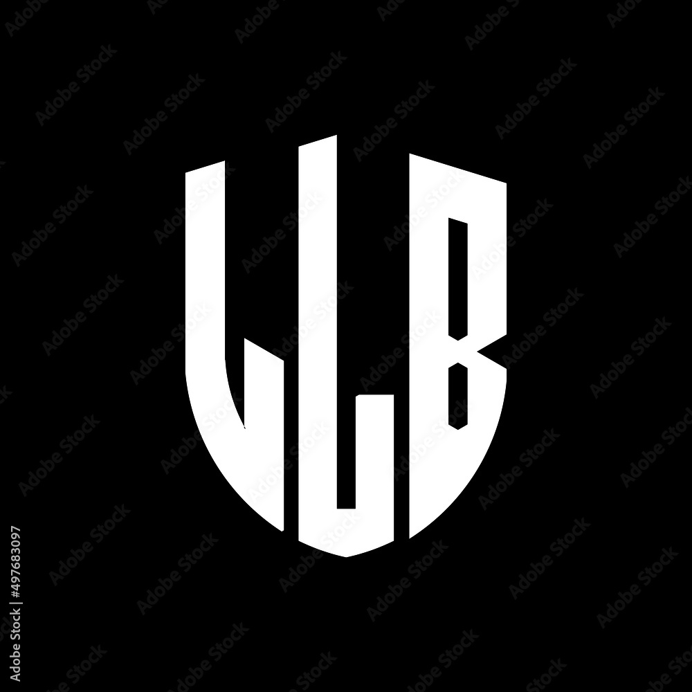LLB letter logo design. LLB modern letter logo with black background ...