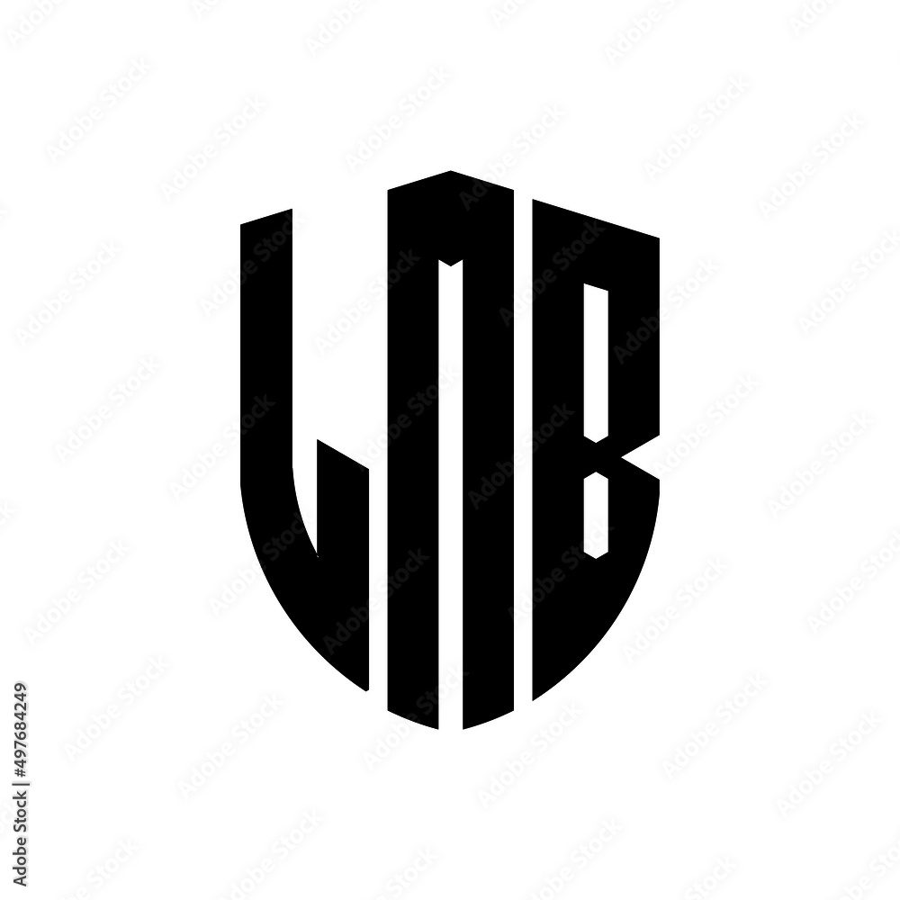 LMB letter logo design. LMB modern letter logo with black background ...