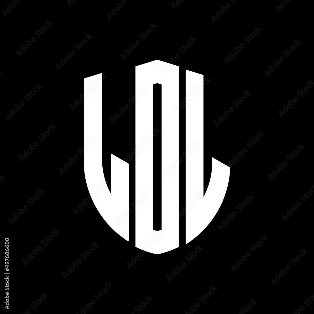 LOL letter logo design. LOL modern letter logo with black background ...