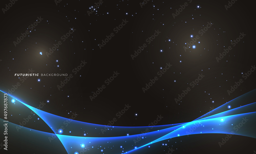 Business abstract glowing light lines. Neon light, light effect ...