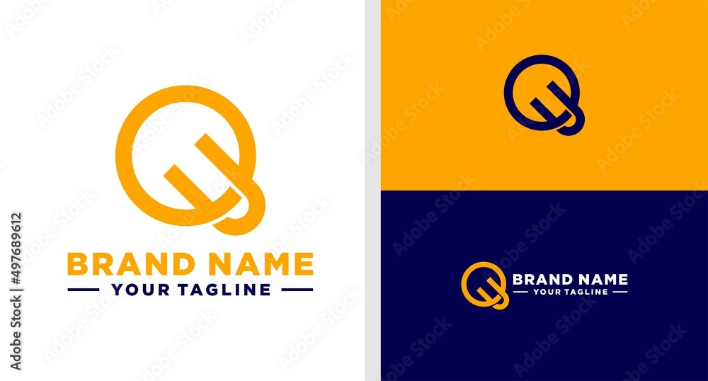 QU LOGO MONOGRAM LINE EDITABLE Stock Vector | Adobe Stock
