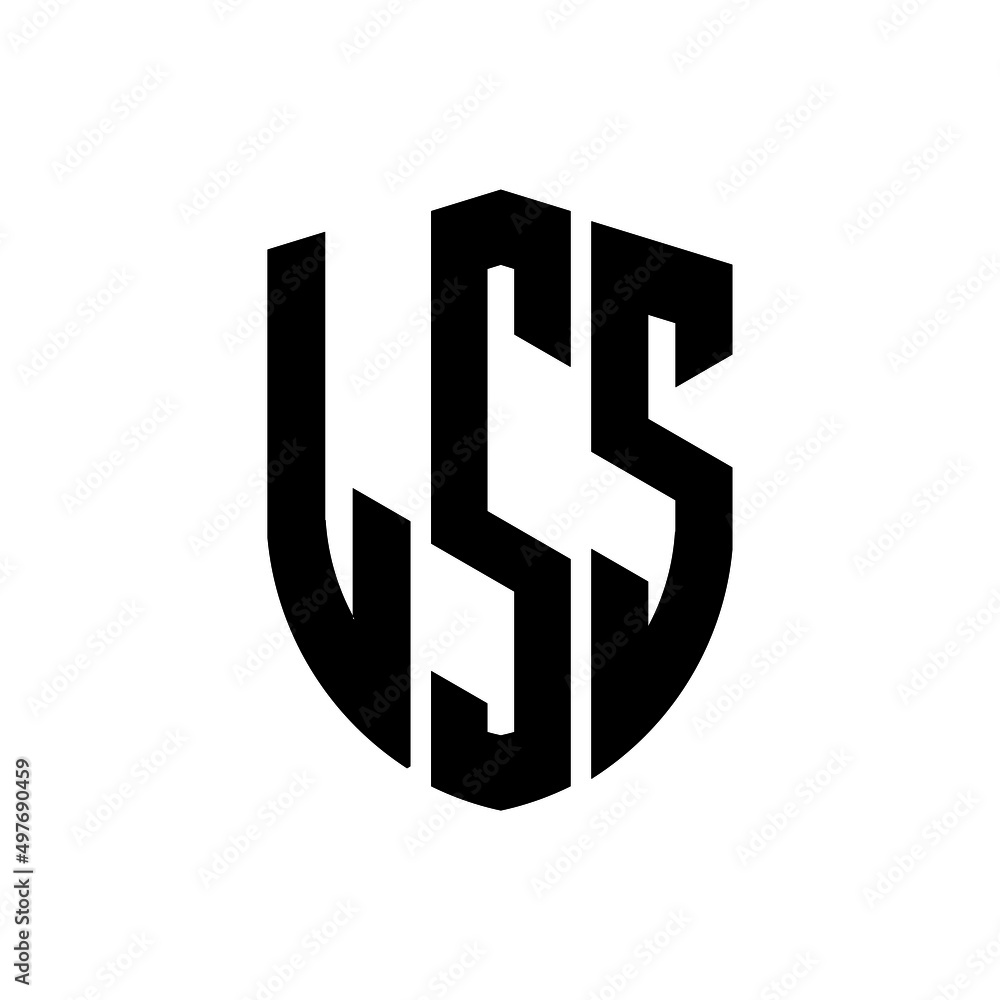 LSS letter logo design. LSS modern letter logo with black background ...