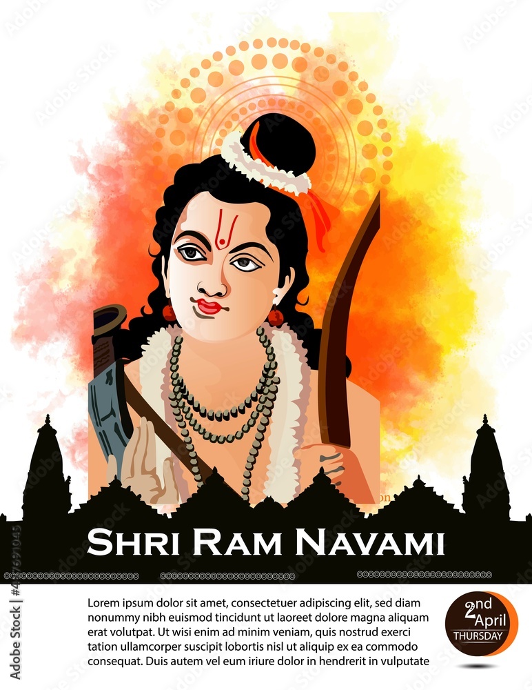 Ram Navami (Birthday of Lord Rama) with message in hindi meaning Shri ...