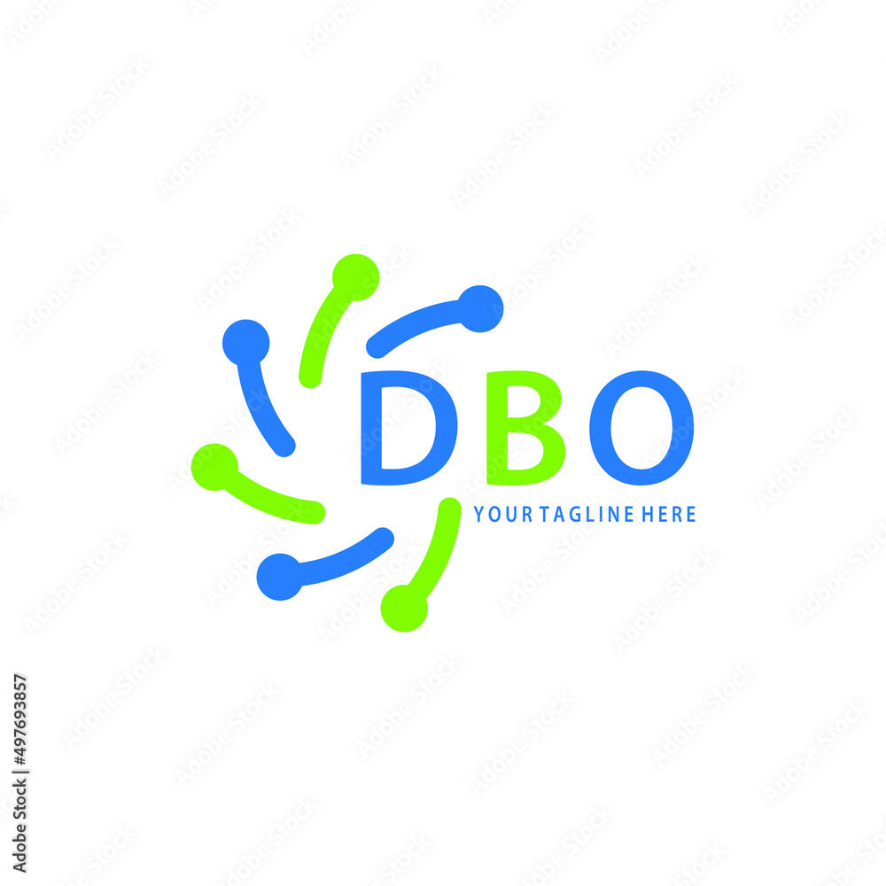 DBO logo design initial creative letter on white background. DBO vector ...