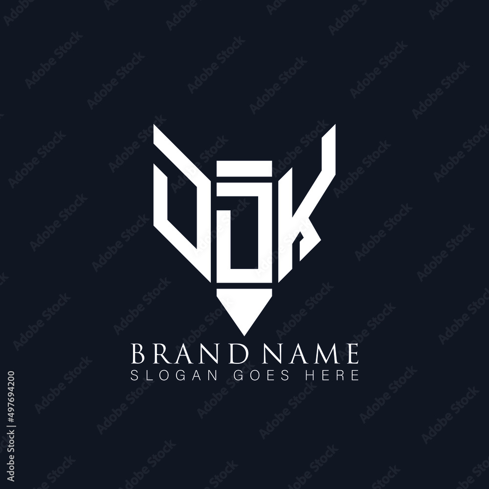 DDK letter logo design on white background.DDK creative monogram ...