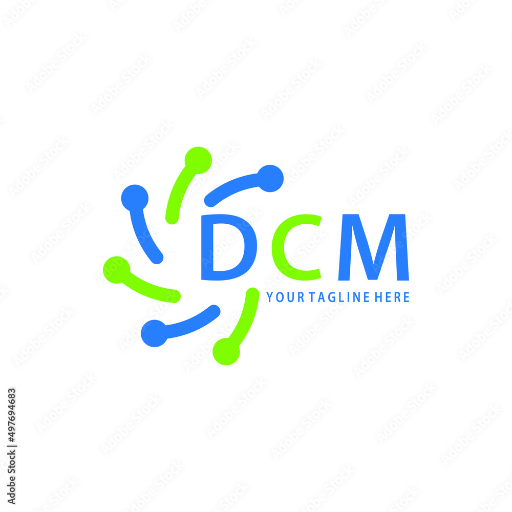 DCM logo design initial creative letter on white background. DCM vector ...