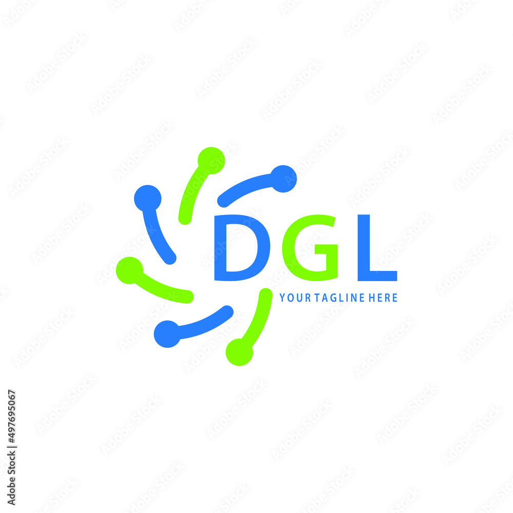 DGL logo design initial creative letter on white background. DGL vector ...