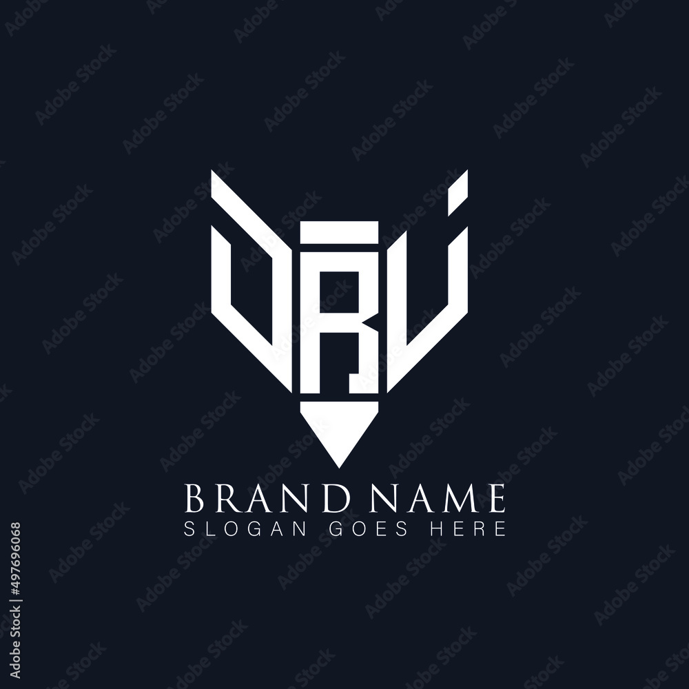 DRL letter logo design on white background.DRL creative monogram ...