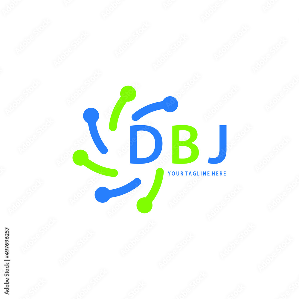 DBJ logo design initial creative letter on white background. DBJ vector ...