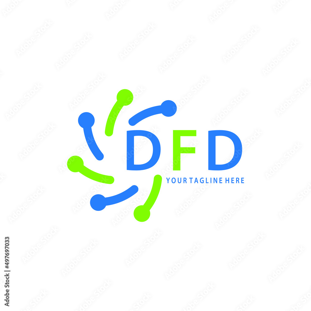 DFD logo design initial creative letter on white background. DFD vector ...