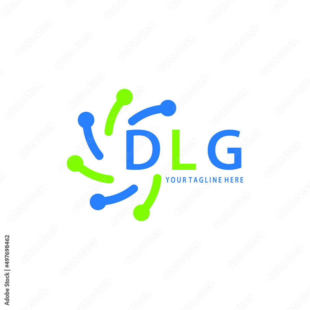 DLG logo design initial creative letter on white background. DLG vector ...