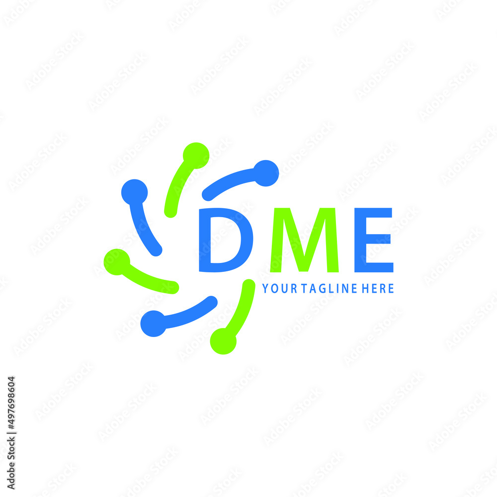 DME logo design initial creative letter on white background. DME vector ...