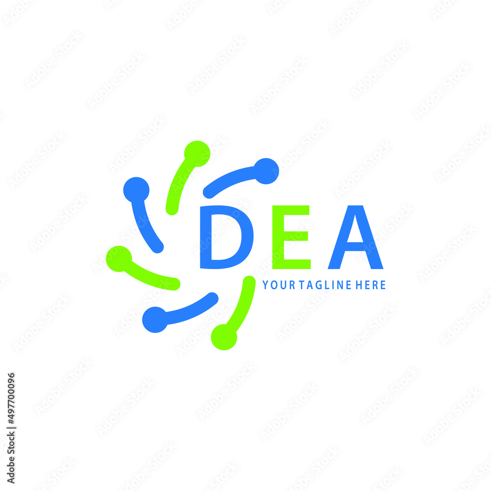 DEA logo design initial creative letter on white background. DEA vector ...