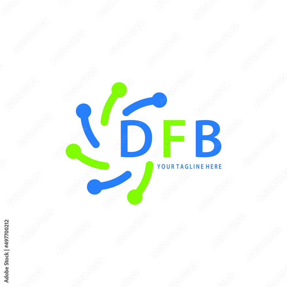 DFB logo design initial creative letter on white background. DFB vector ...