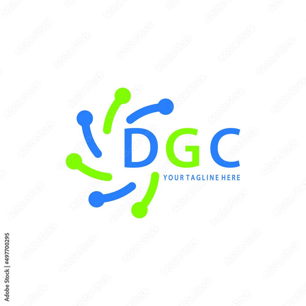 DGC logo design initial creative letter on white background. DGC vector ...