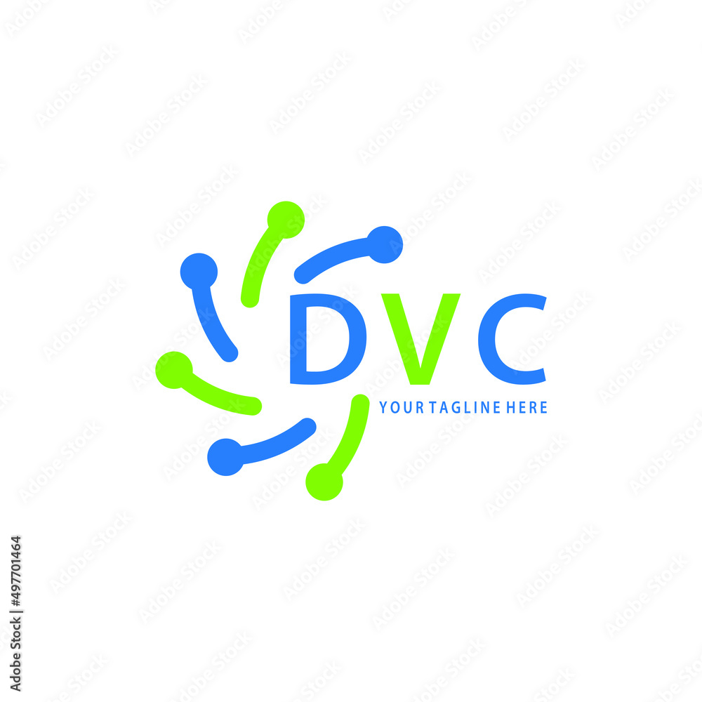 DVC logo design initial creative letter on white background. DVC vector ...