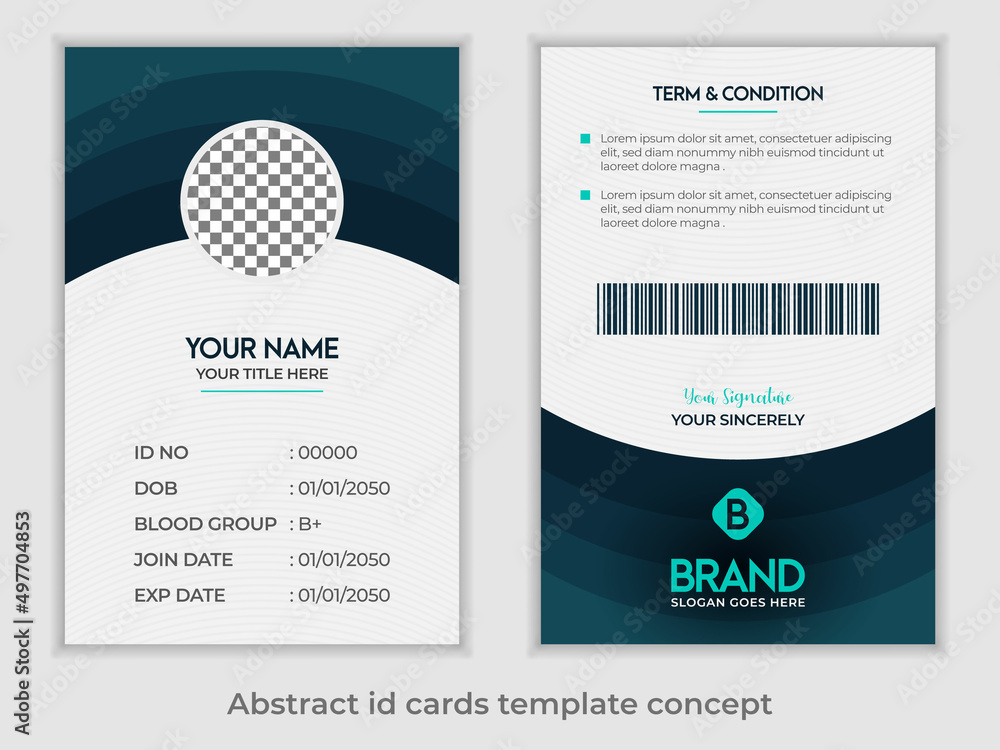 Abstract id cards template concept with minimalist elements Stock ...