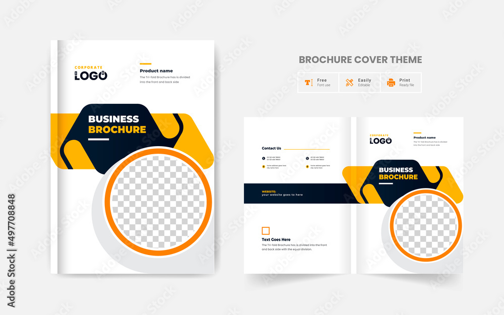 Corporate brochure cover page annual report book cover business profile ...