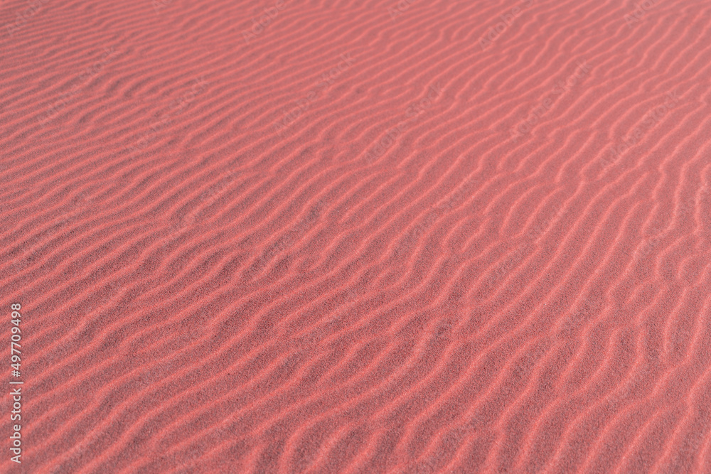 Landscape on planet Mars, sand dunes scenic desert scene on red planet ...