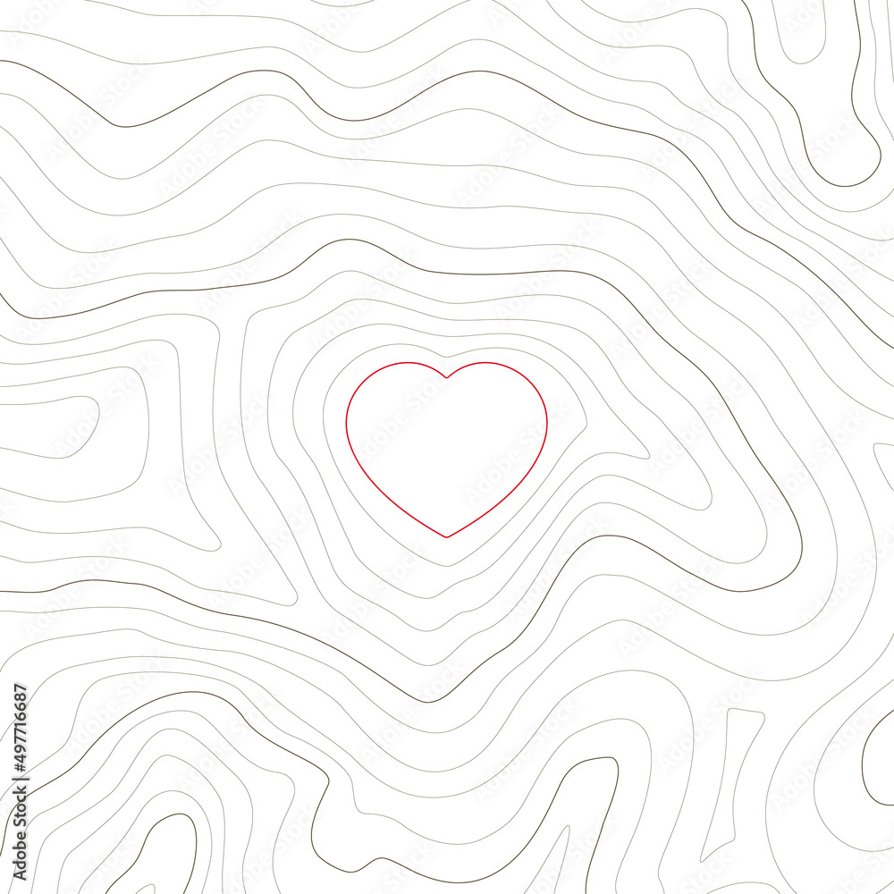 Vector seamless background with texture topographic contour line ...