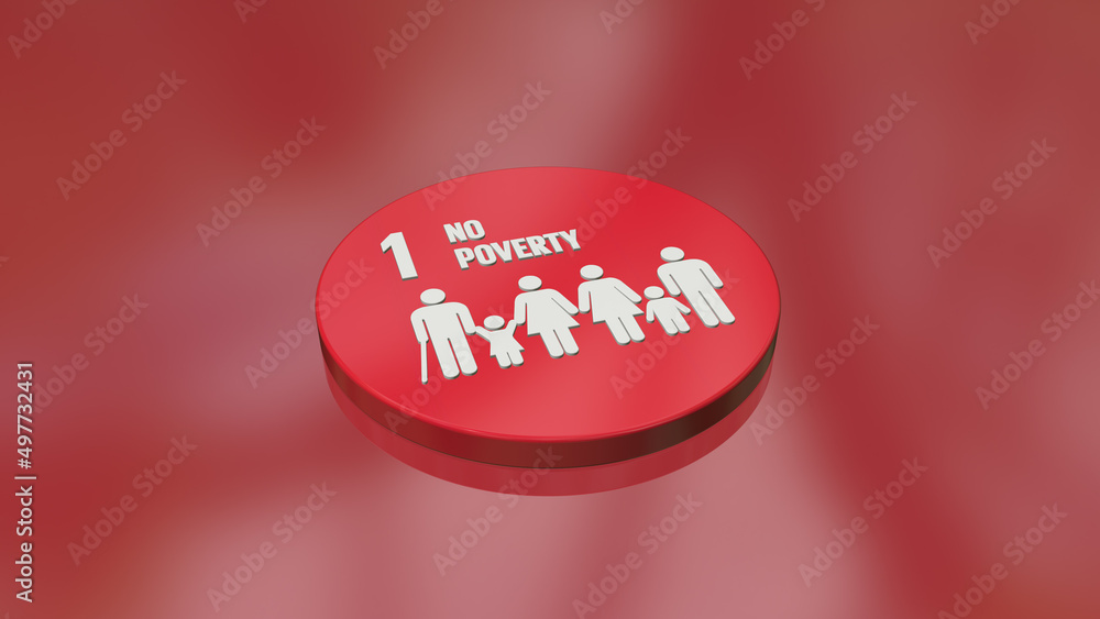 1 No Poverty The 17 Global Goals Circle Badges Icons Background Concept ...