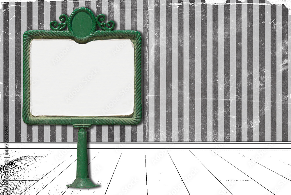 Vintage advertisement cartoon style, background with copy space Stock ...