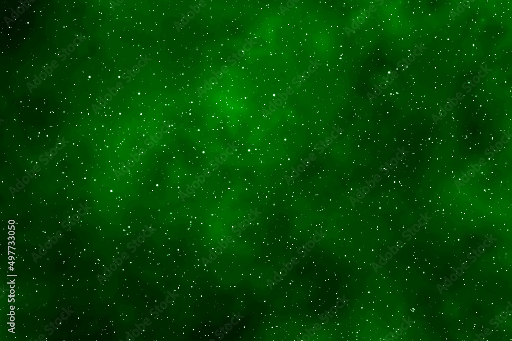 Green galaxy space background. Starry night sky background. Night sky ...