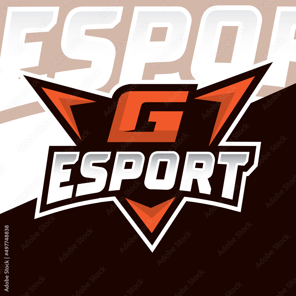G initial letter esport logo illustration design, gaming initial mascot ...