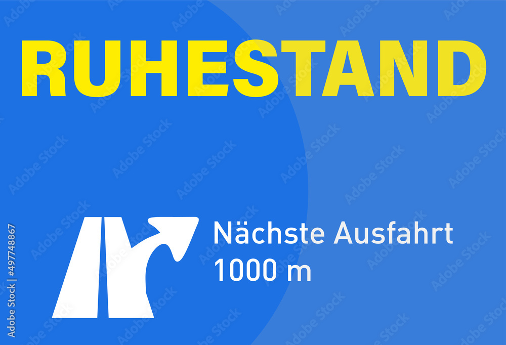 Ruhestand, nächste Ausfahrt Stock Vector | Adobe Stock