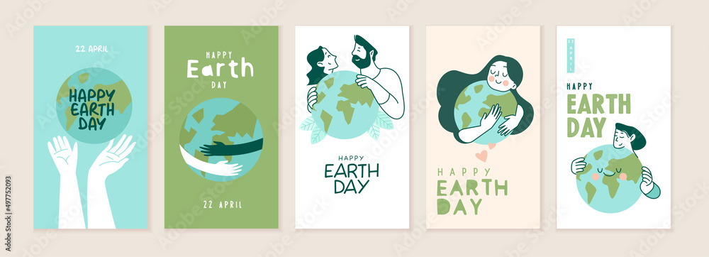 Earth day illustration set. Vector concepts for graphic and web design ...