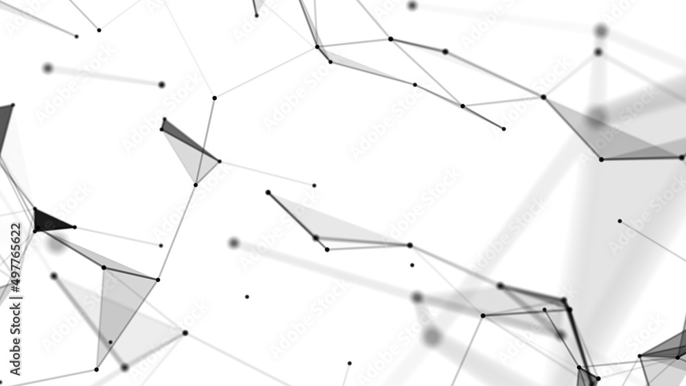 Abstract digital black and white background. Big data visualization ...